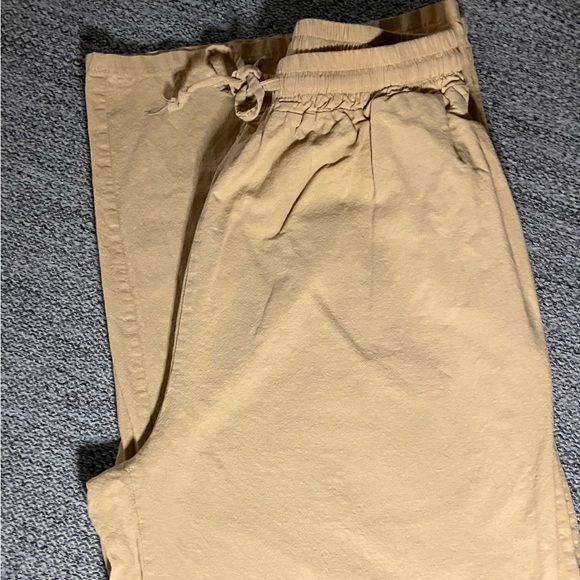 Pants & Jumpsuits | Womens Linen Tan Pants | Poshmark